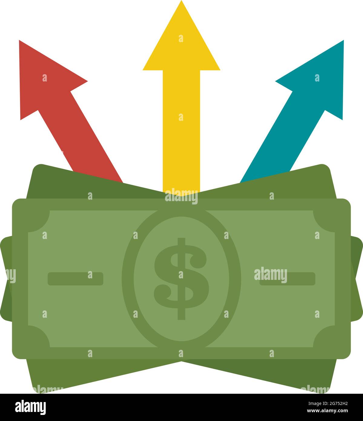 Money investition icon flat isolated vector Stock Vector Image & Art ...