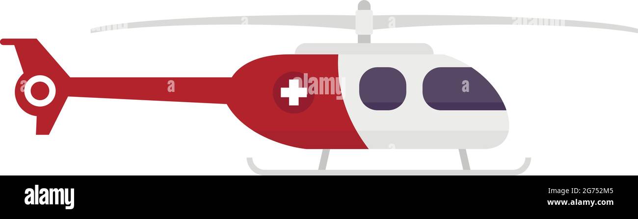 Ambulance helicopter icon flat isolated vector Stock Vector Image & Art ...