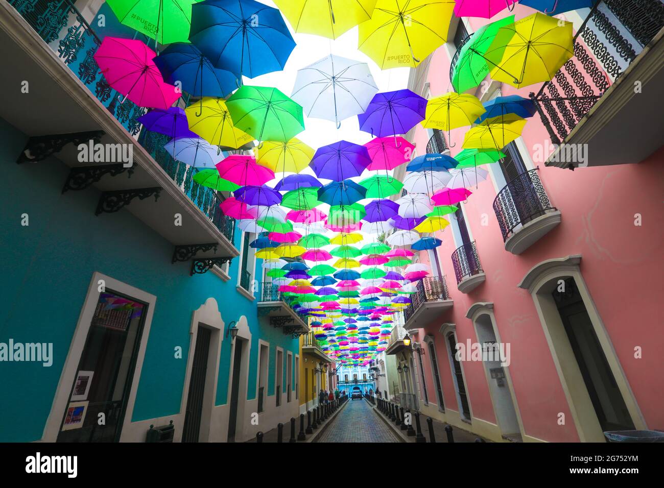 Downtown old san juan umbrellas hi-res stock photography and images - Alamy