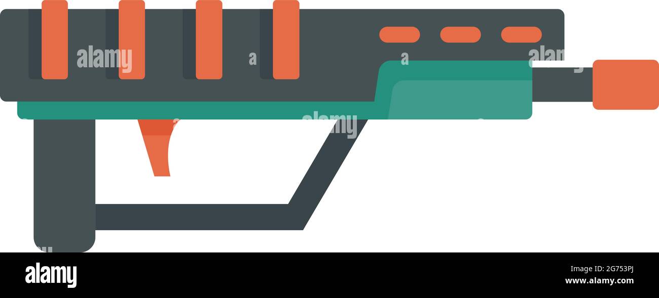 Alien blaster icon flat Stock Vector Images - Alamy