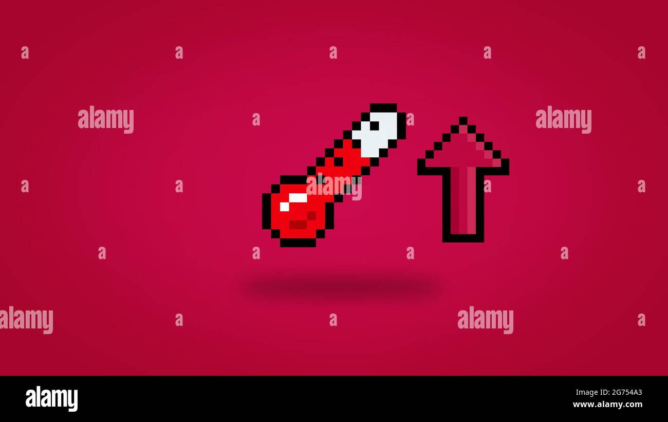 Pixel thermometer showing increasing temperatures - high res wallpaper ...