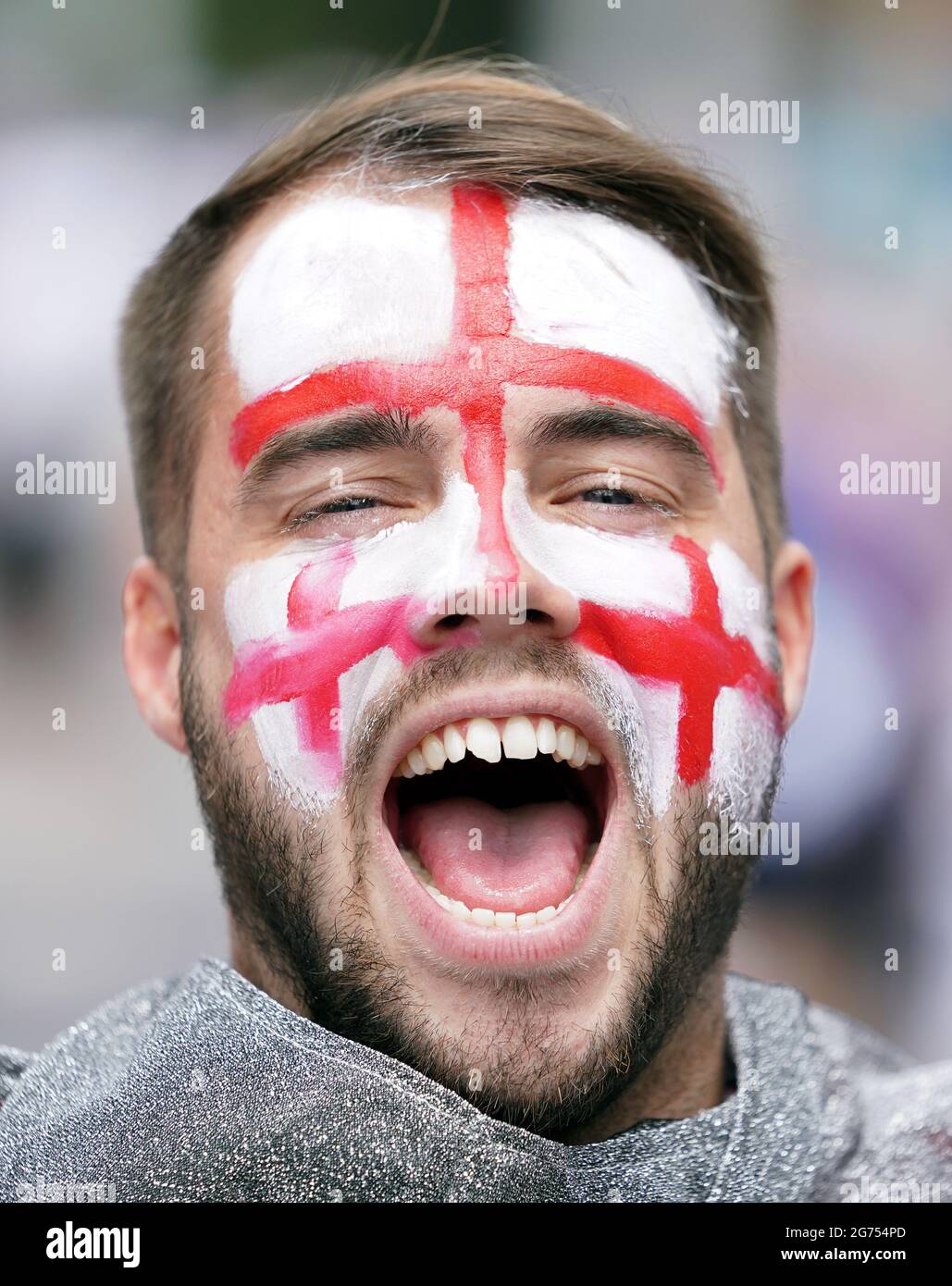 An England fan dressed as a Knight outside the ground ahead of the UEFA ...