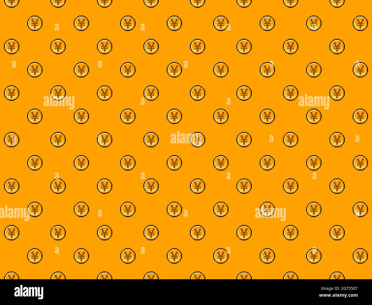 Pixel Yen, Yuan or Renminbi background - seamless pattern Stock Photo ...