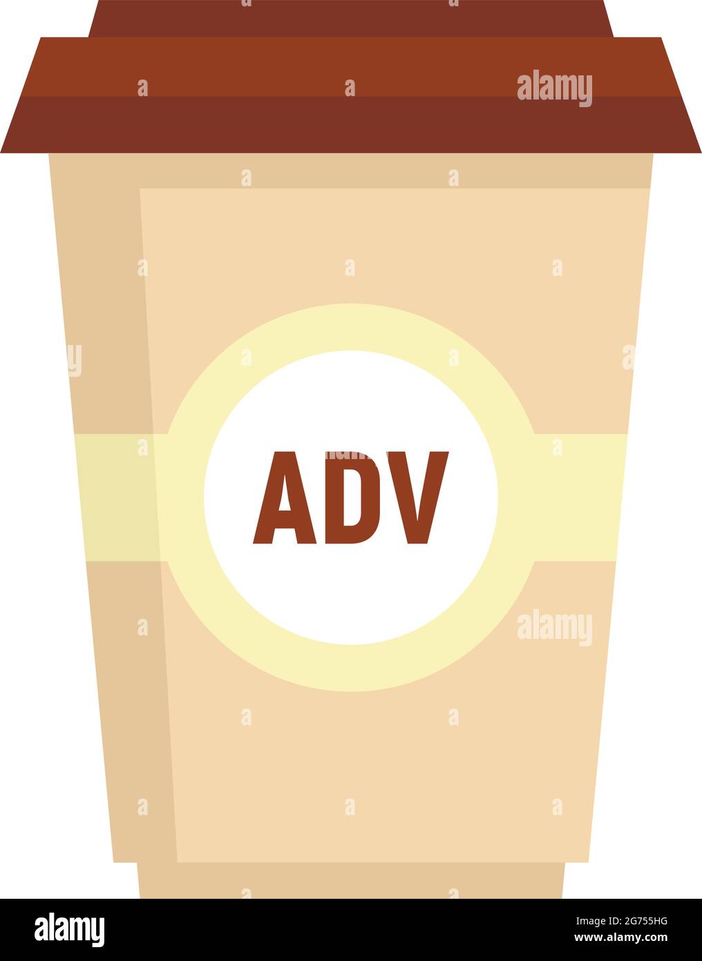Adv coffee cup icon flat isolated vector Stock Vector Image & Art - Alamy