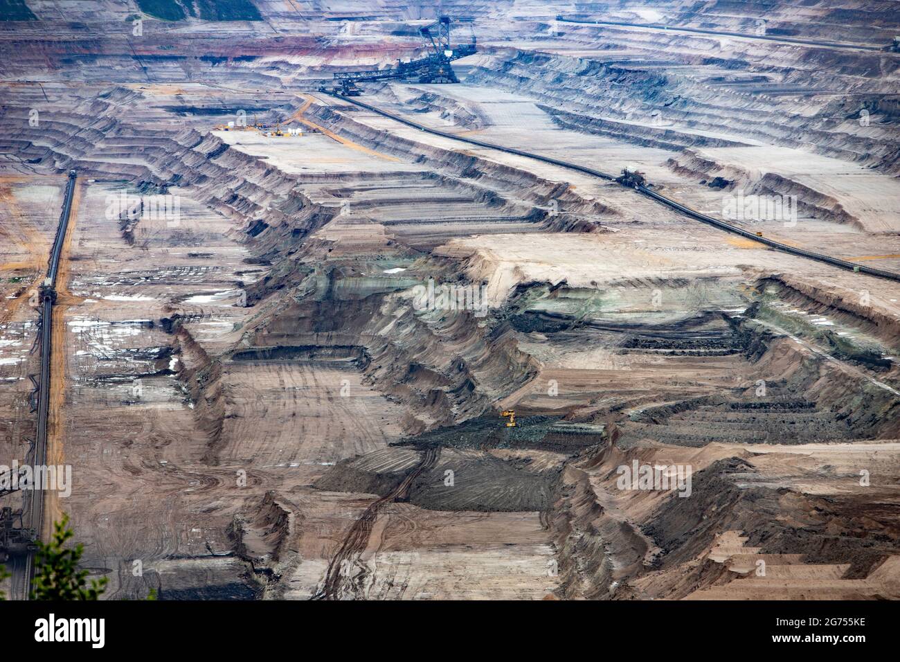 Garzweiler, NRW, Germany, 07 05 2021. Panorama view of the Garzweiler ...