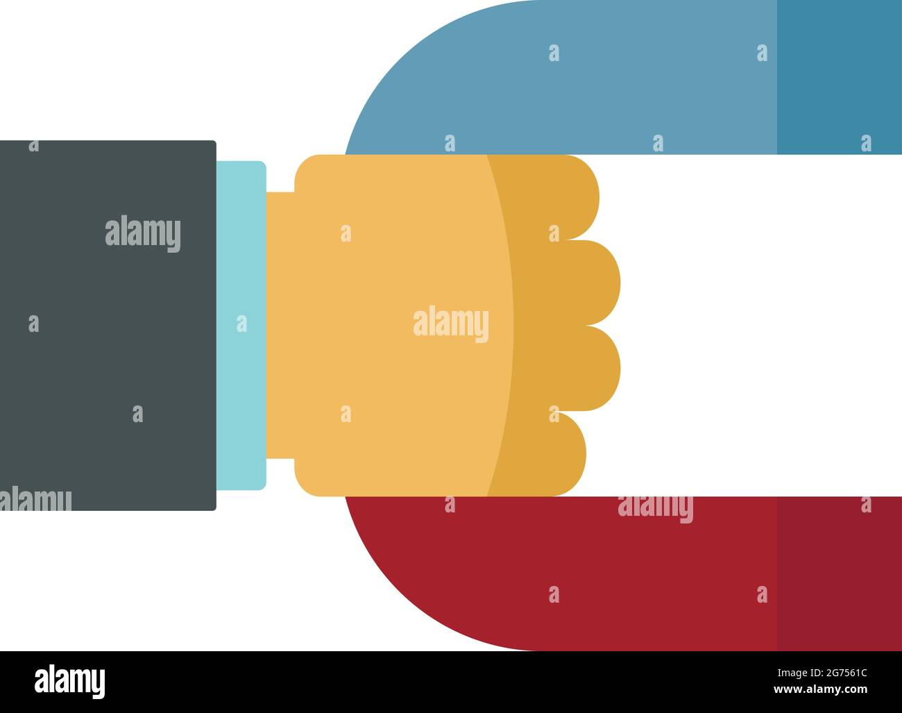 Magnet in hand icon flat isolated vector Stock Vector Image & Art - Alamy