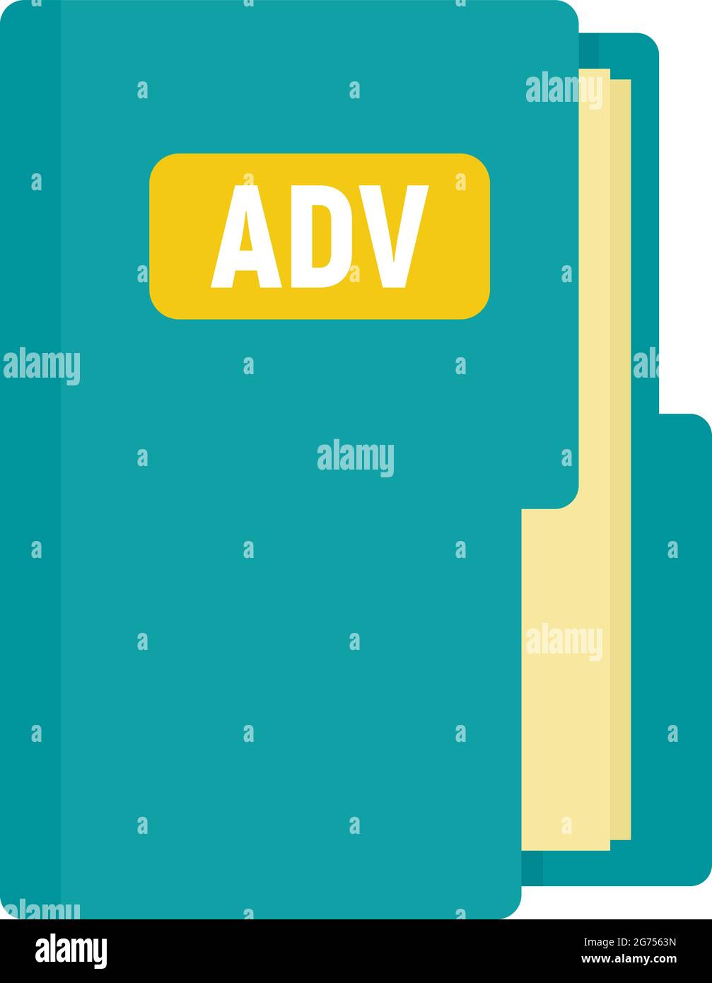 Advertising folder icon flat isolated vector Stock Vector Image & Art ...