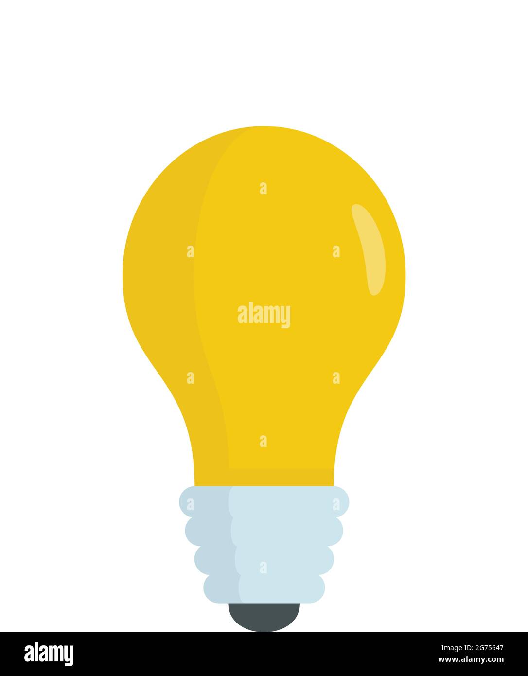 Idea bulb icon flat isolated vector Stock Vector Image & Art - Alamy