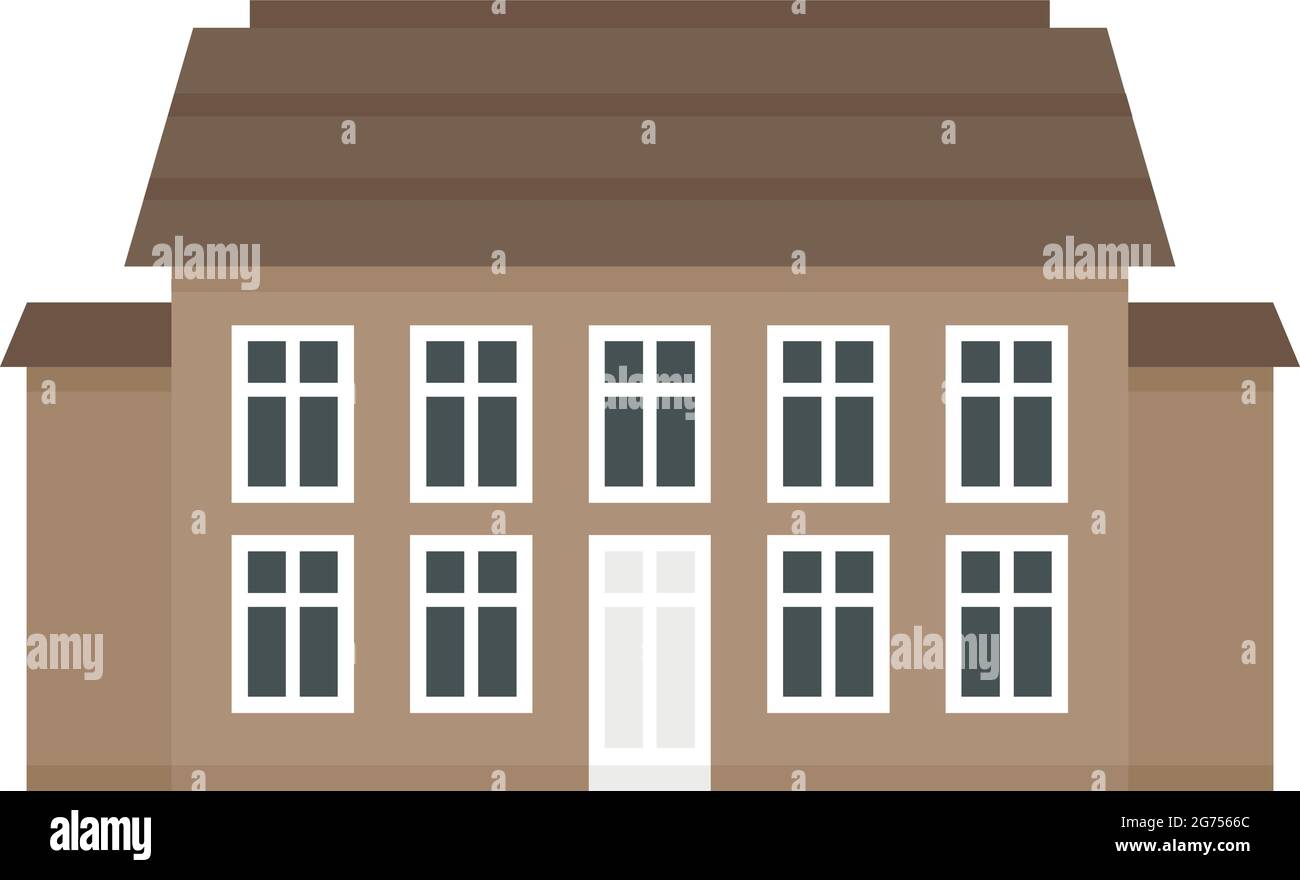 Old cottage icon flat isolated vector Stock Vector Image & Art - Alamy