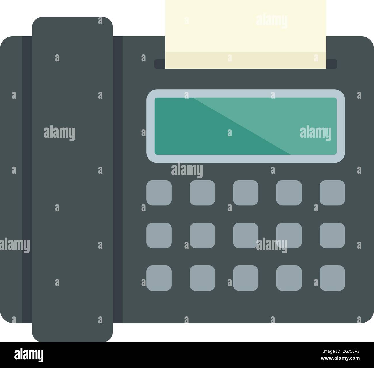 Fax telephone icon flat isolated vector Stock Vector Image & Art - Alamy