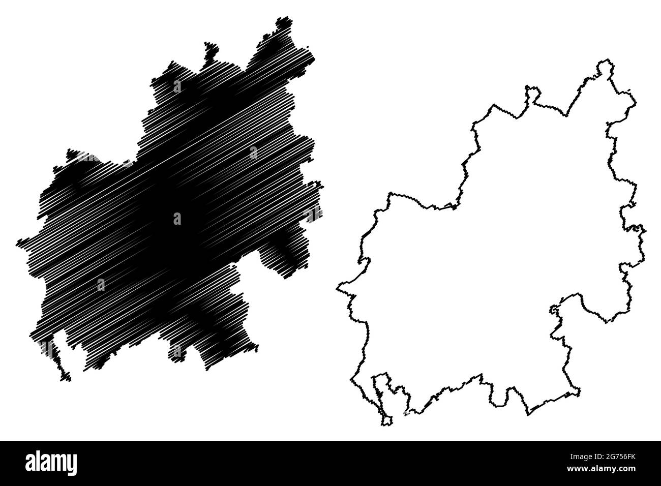 Cologne administrative map hi-res stock photography and images - Alamy