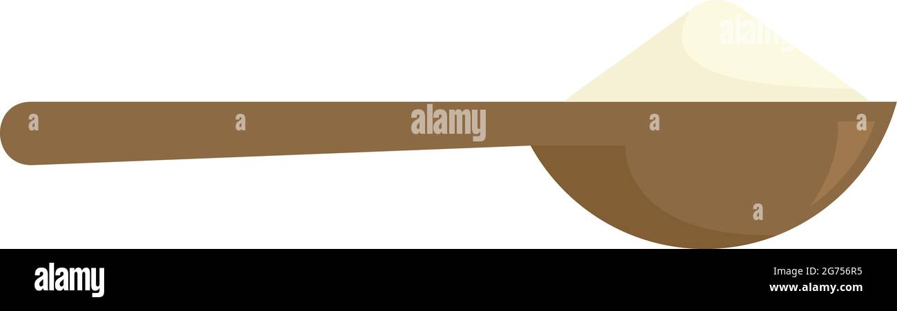 Flour spoon icon flat isolated vector Stock Vector Image & Art - Alamy