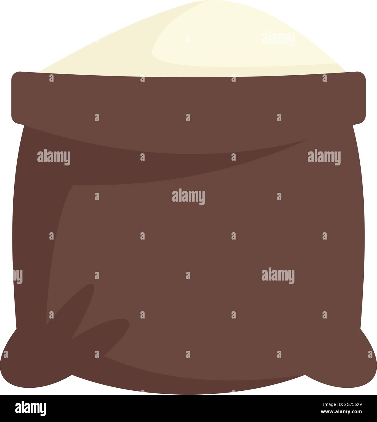 Open flour sack icon flat isolated vector Stock Vector Image & Art - Alamy
