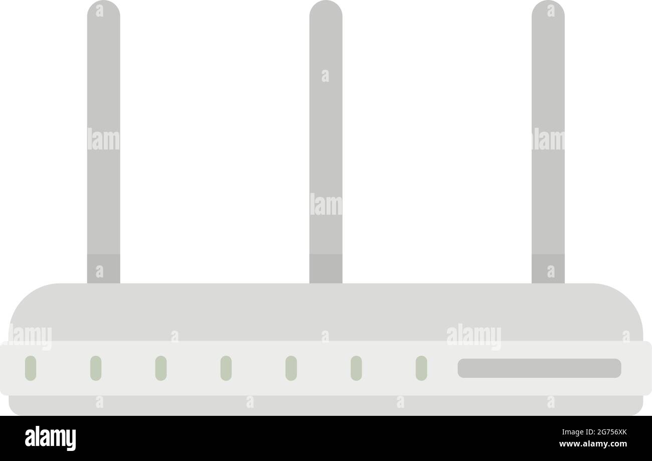 Three antenna router icon flat isolated vector Stock Vector Image & Art - Alamy