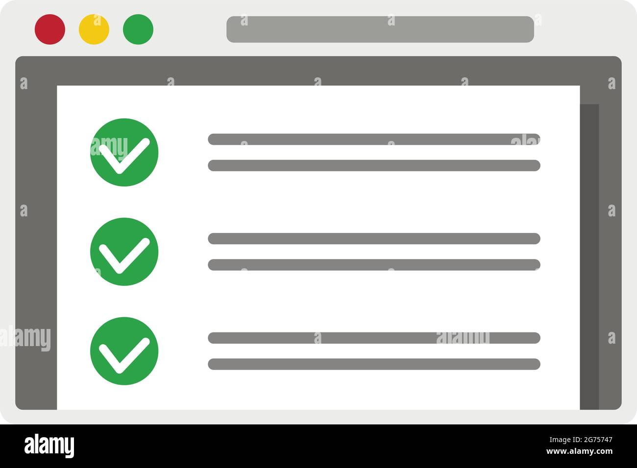 Online checklist icon flat isolated vector Stock Vector Image & Art - Alamy
