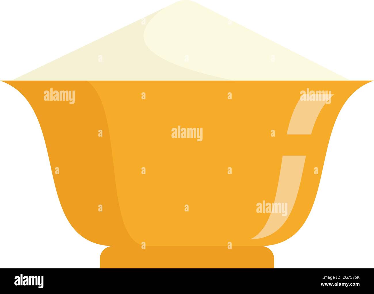Flour bowl icon flat isolated vector Stock Vector Image & Art - Alamy