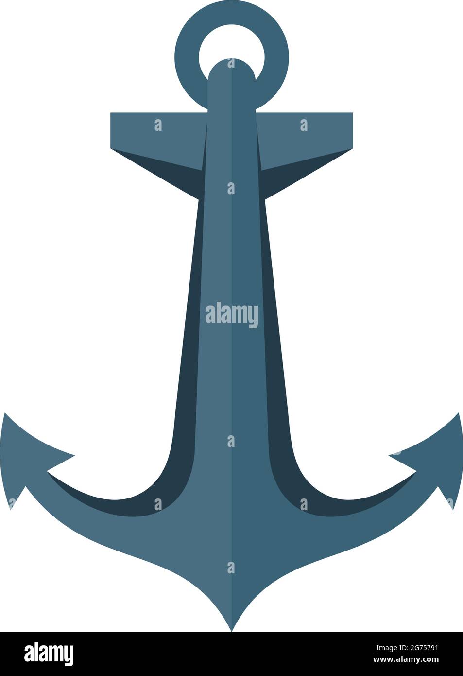 Captain anchor icon flat isolated vector Stock Vector Image & Art - Alamy
