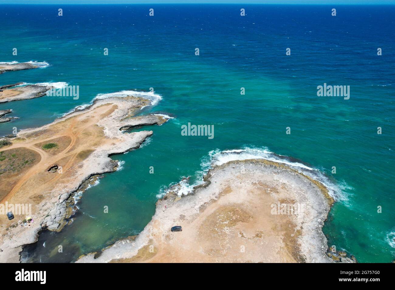 Costa Merlata, beaches near Ostuni photographed with drone from above ...