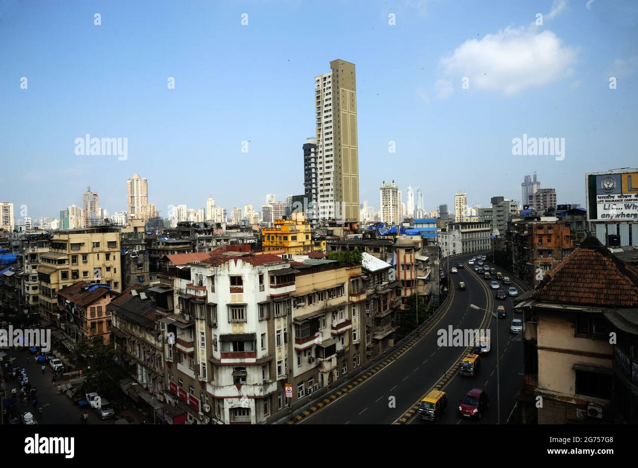 Mumbai; Maharashtra; India Aerial view; Tall Building "AL Hussain Hight ...