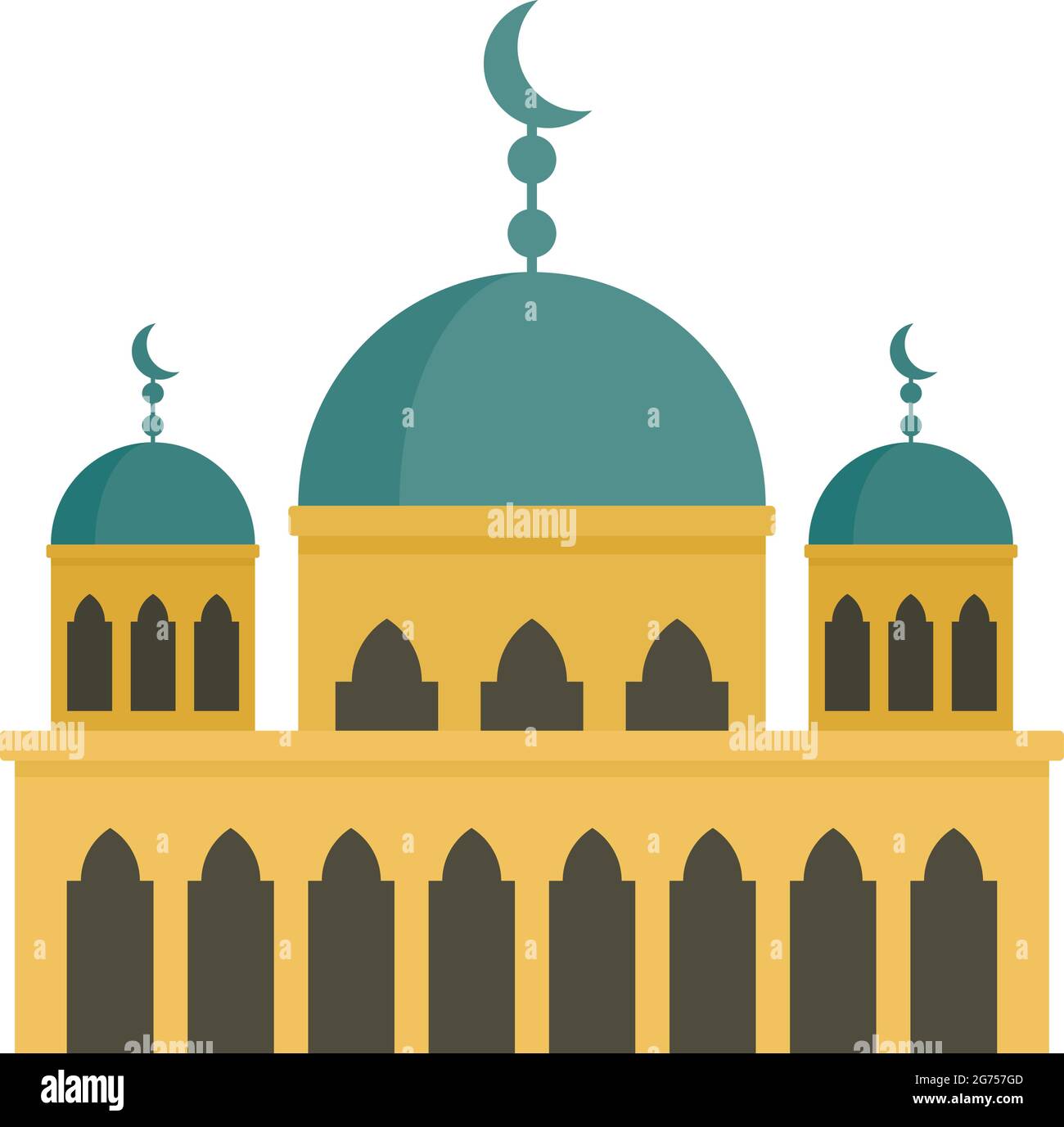 Modern mosque icon flat isolated vector Stock Vector Image & Art - Alamy