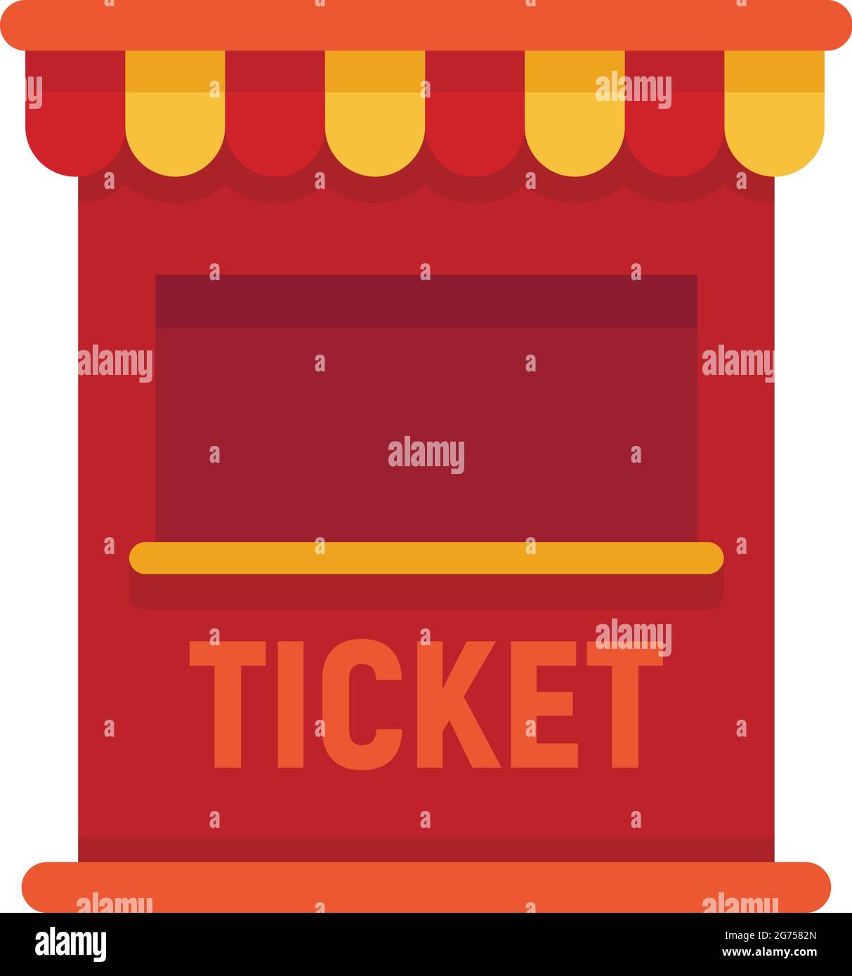 Ticket circus box icon flat isolated vector Stock Vector Image & Art ...