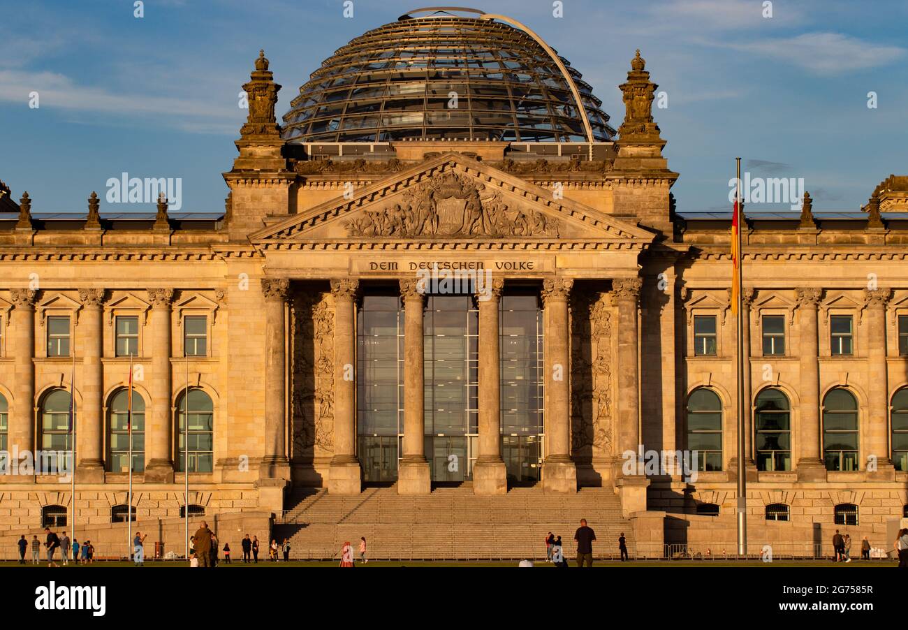 The Reichstag Building, Seat Of The German Parliament And Bundestag ...
