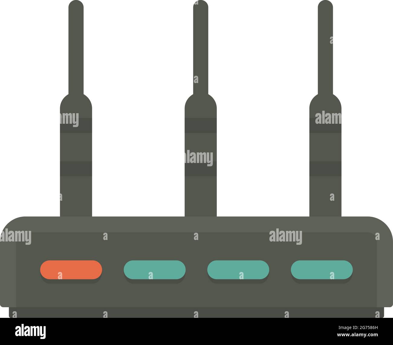 Communication router icon flat isolated vector Stock Vector Image & Art ...
