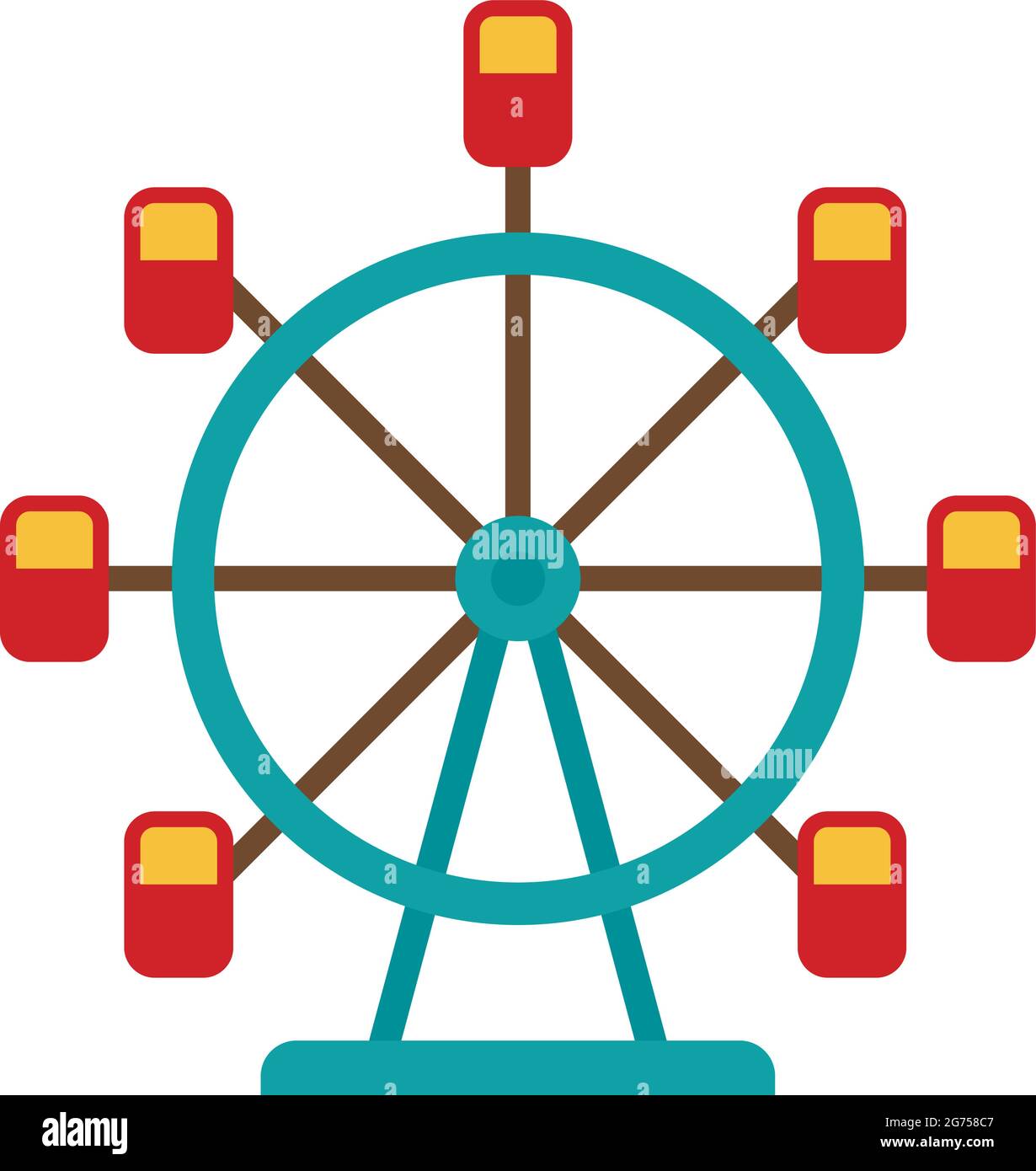 Ferris wheel icon flat isolated vector Stock Vector Image & Art - Alamy