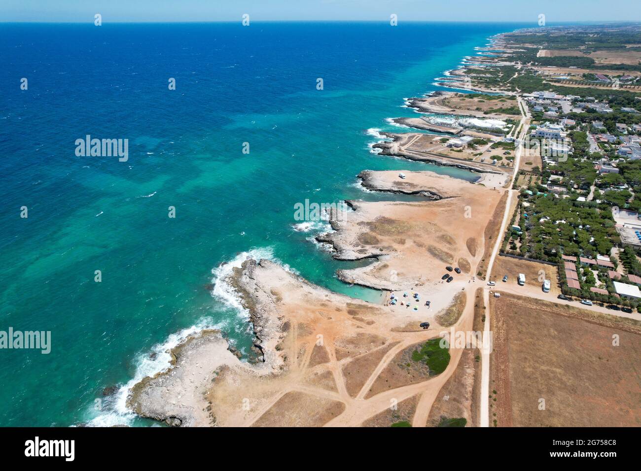 Costa Merlata, beaches near Ostuni photographed with drone from above ...