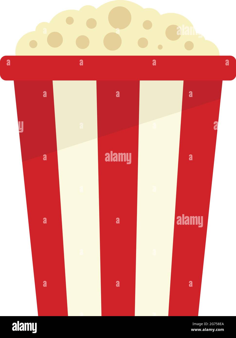 Popcorn pack icon flat isolated vector Stock Vector Image & Art - Alamy