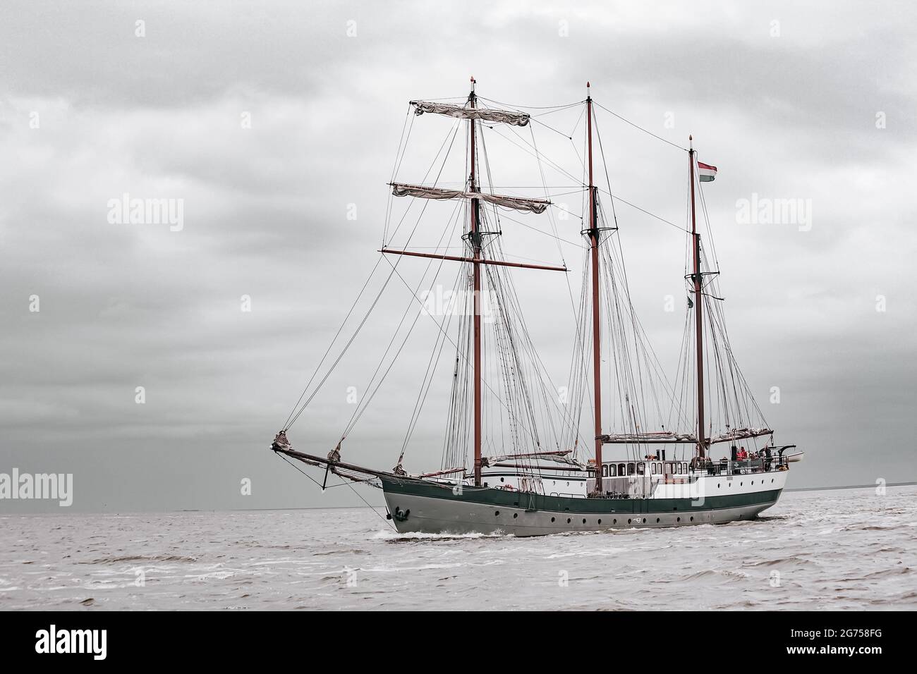 Sailing ship on the sea Stock Photo - Alamy
