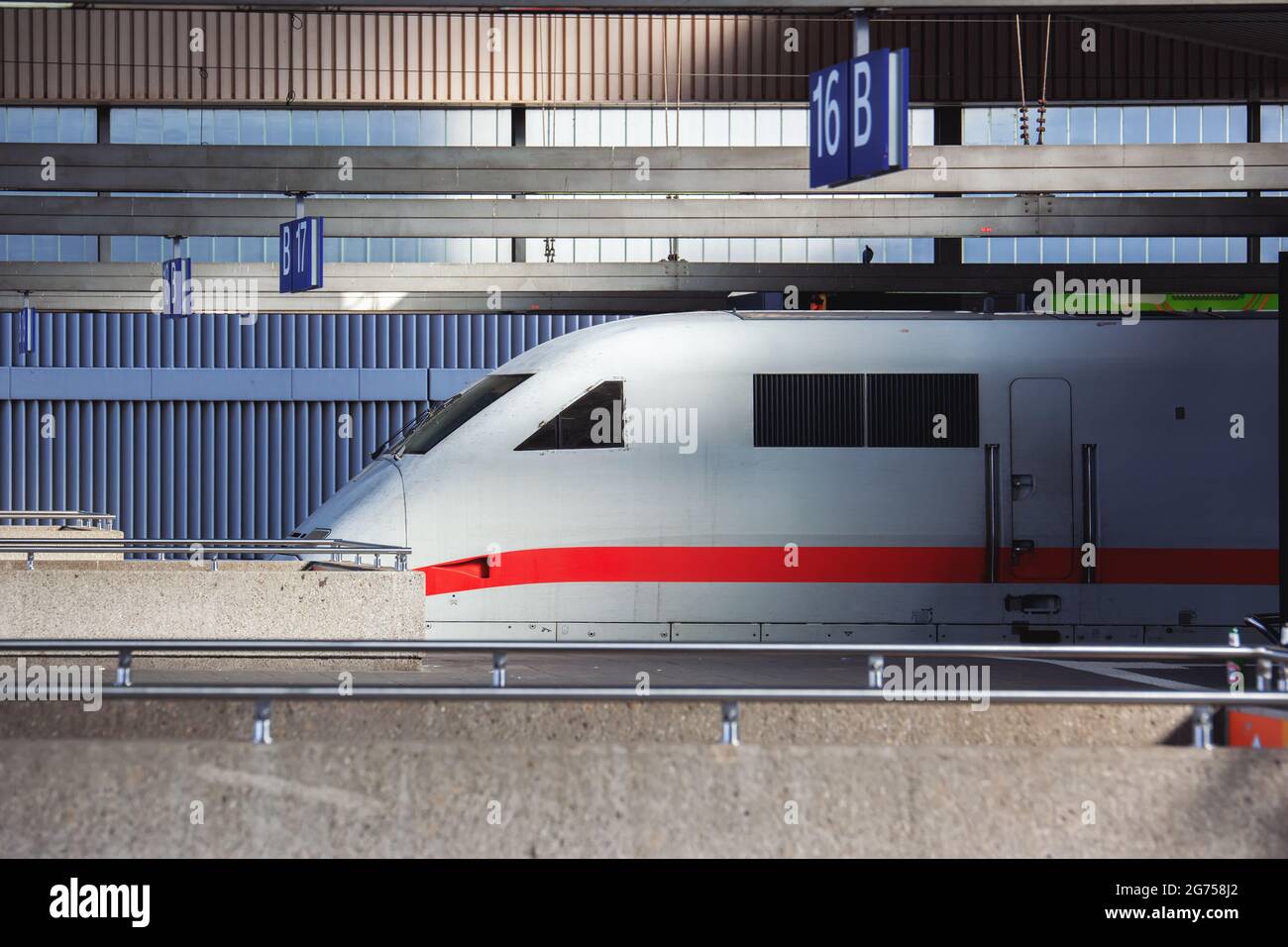 Train station ICE train Stock Photo - Alamy