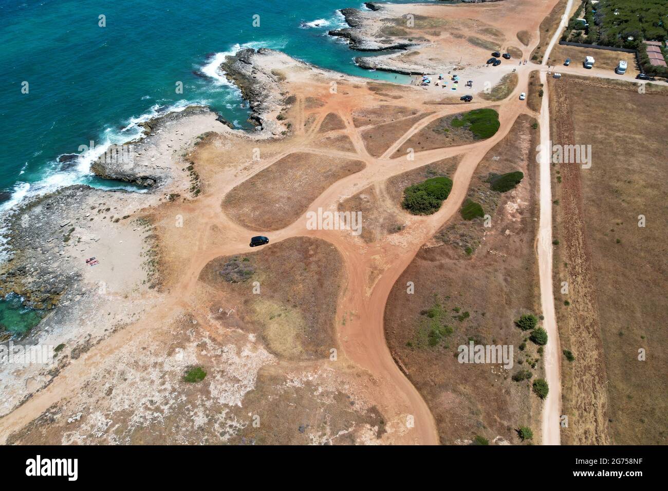 Costa Merlata, beaches near Ostuni photographed with drone from above ...