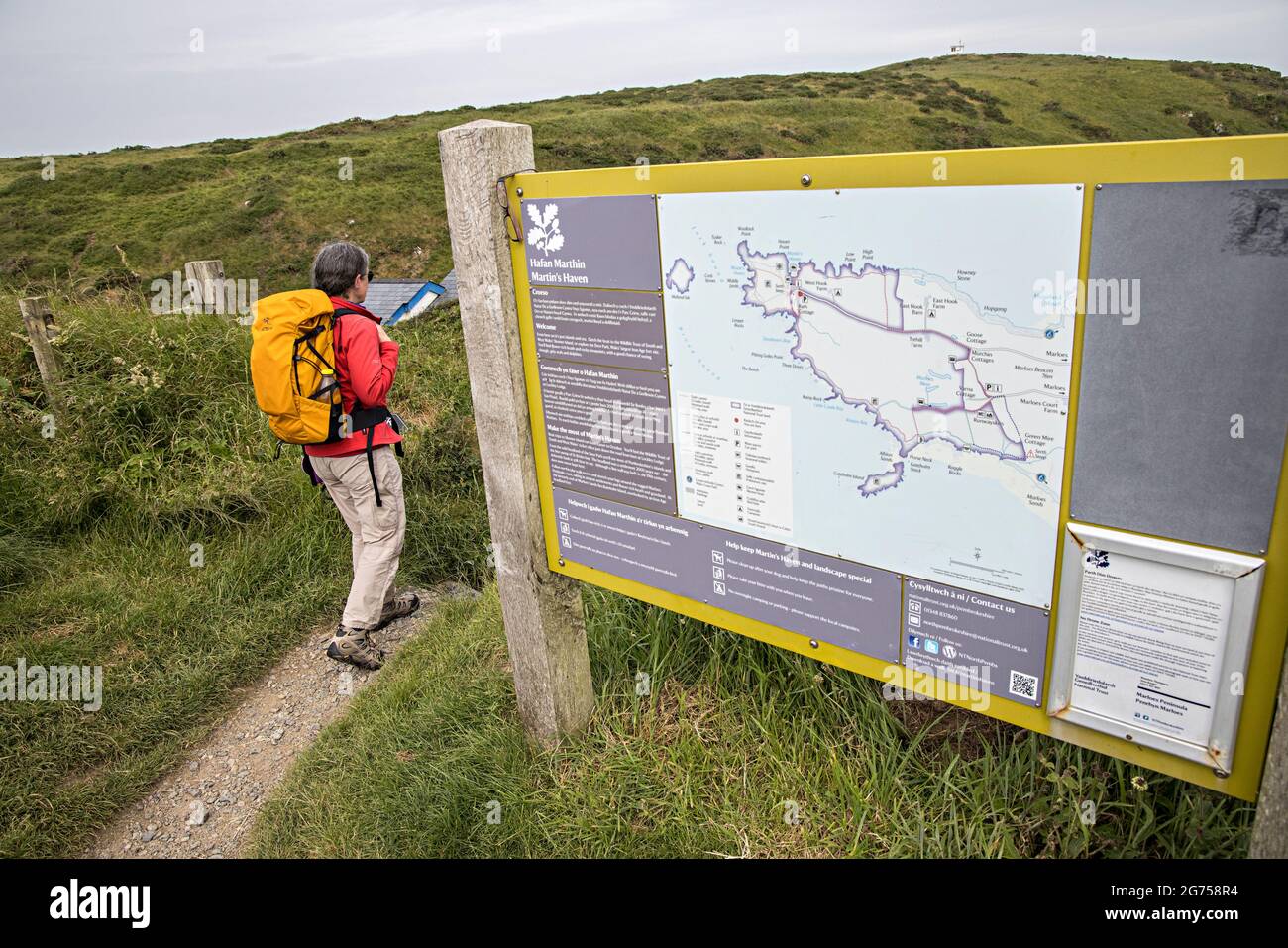 Wales coast path map hi-res stock photography and images - Alamy