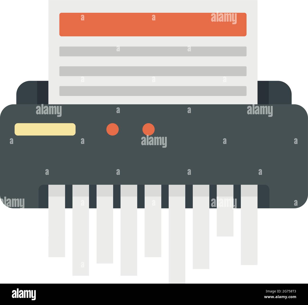 Paper shredder icon flat isolated vector Stock Vector Image & Art - Alamy