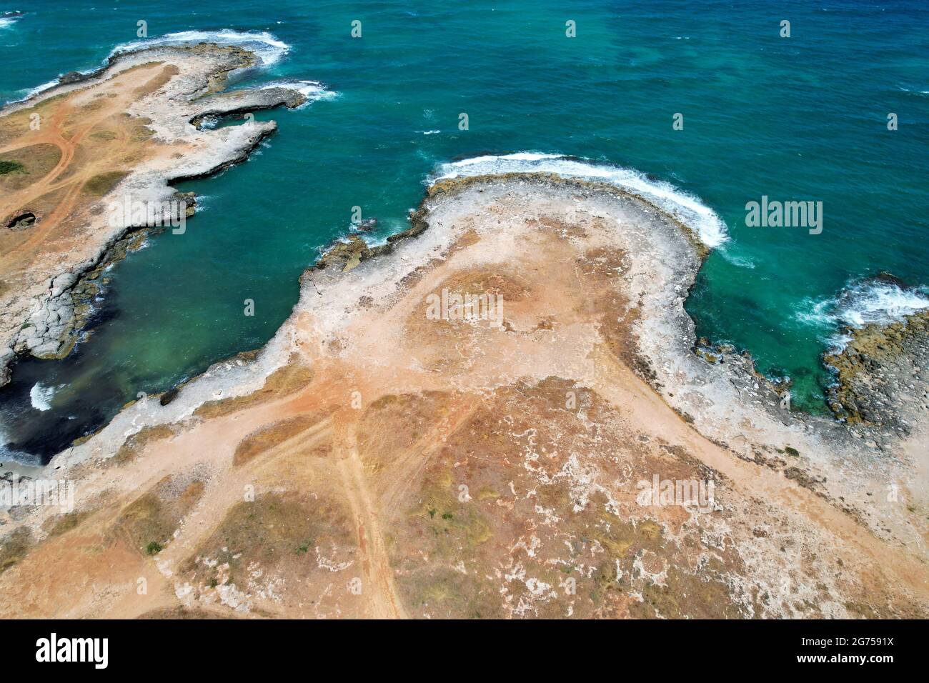 Costa Merlata, beaches near Ostuni photographed with drone from above ...