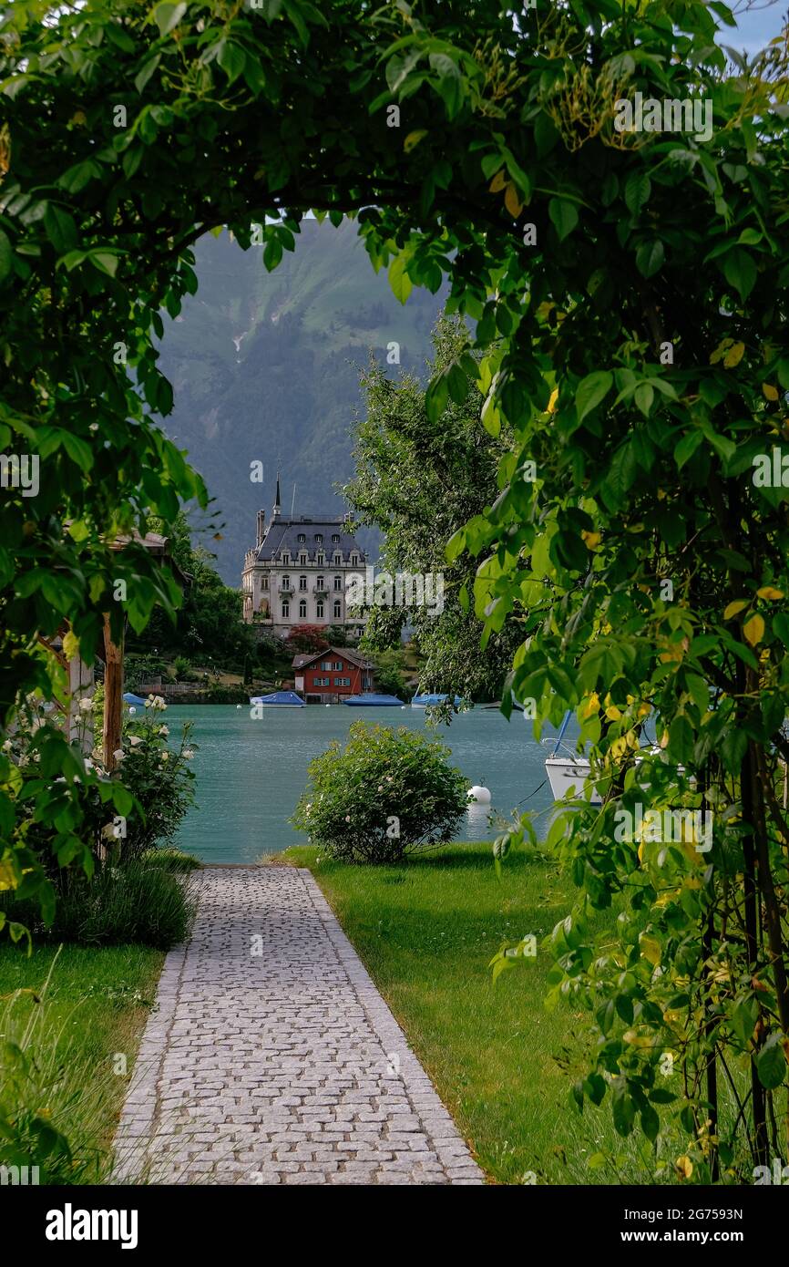 Seeburg - Former Castle on Lake Brienz in swiss village Iseltwald ...