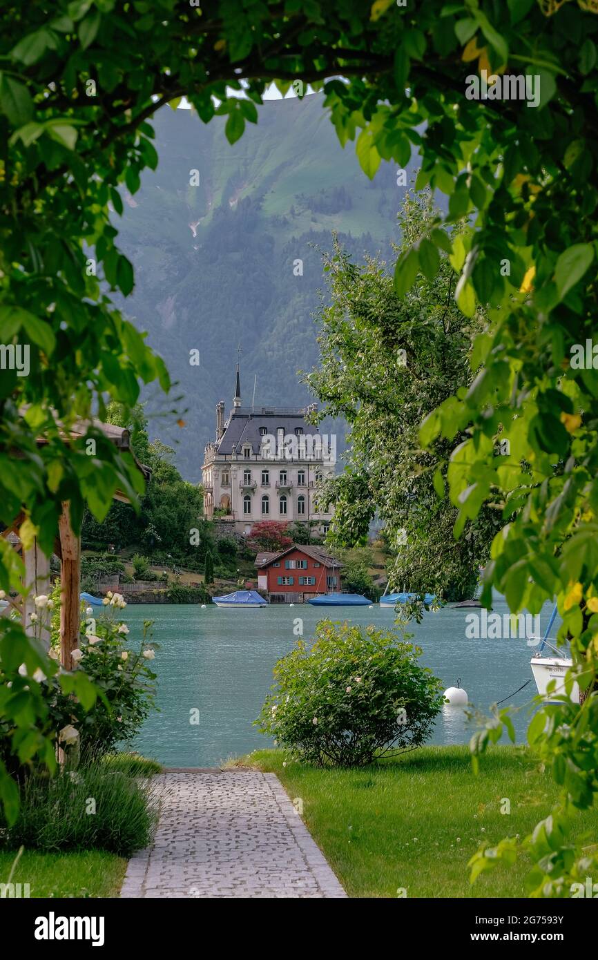 Seeburg - Former Castle on Lake Brienz in swiss village Iseltwald ...
