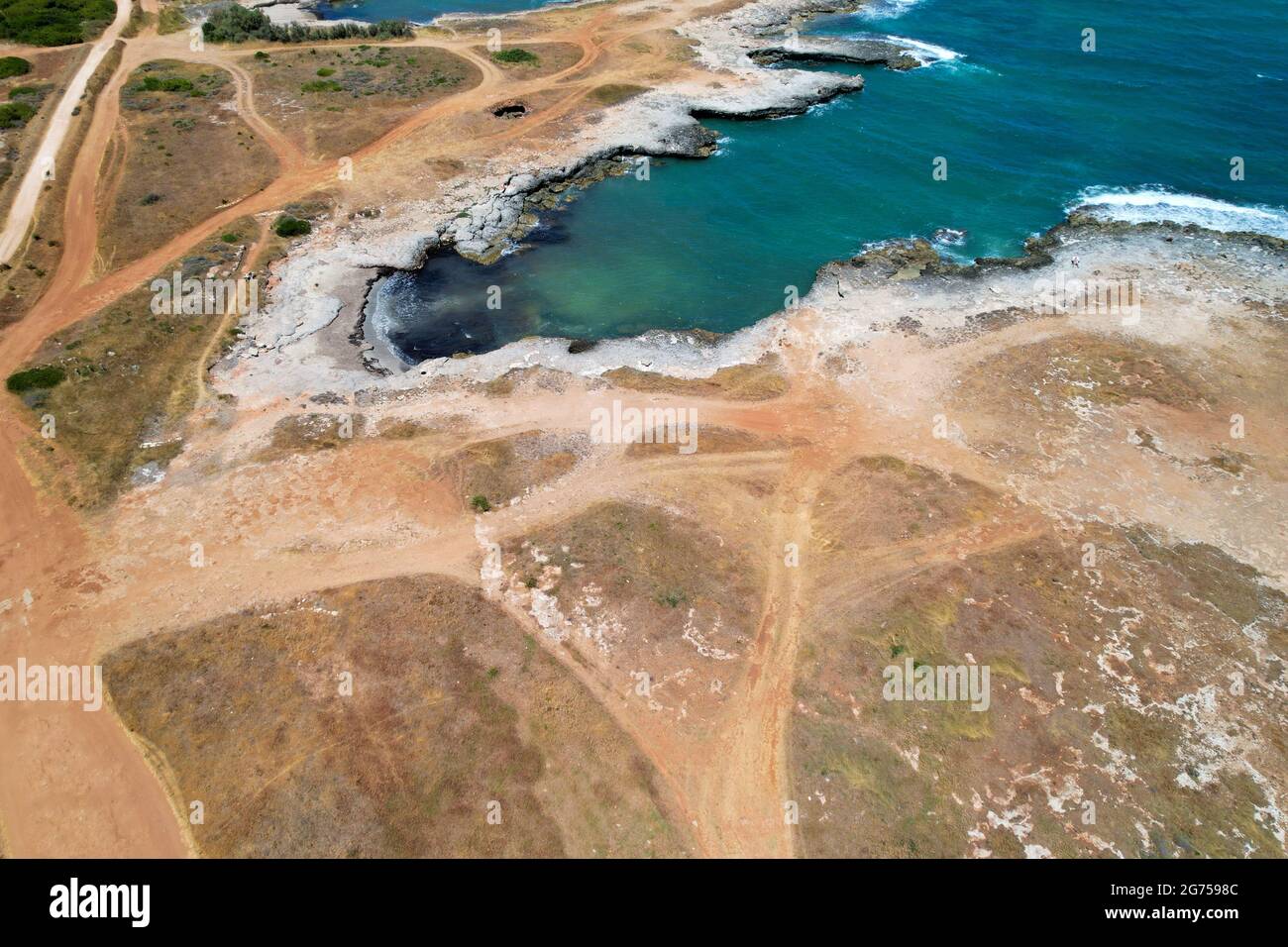 Costa Merlata, beaches near Ostuni photographed with drone from above ...