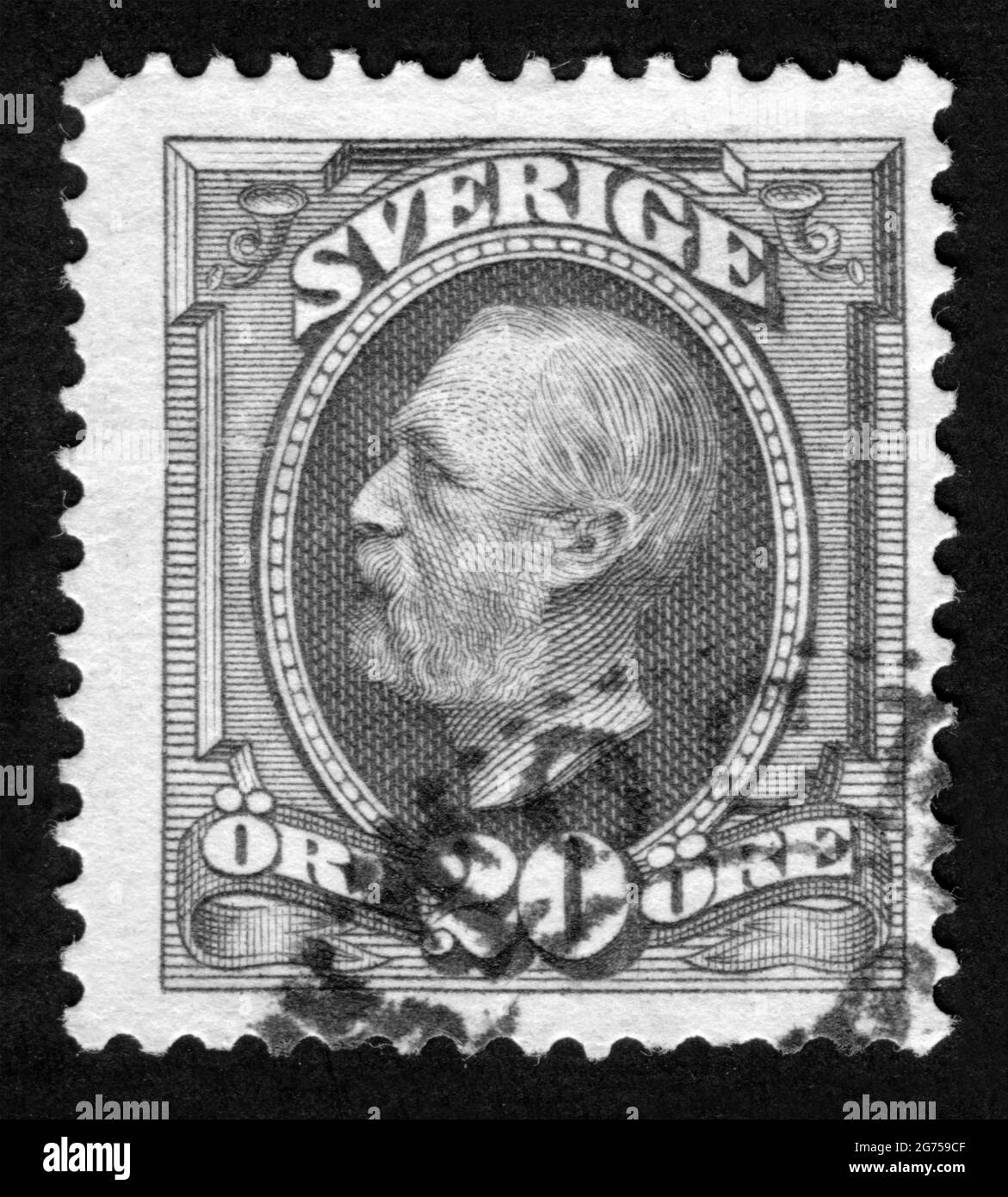 Sweden postage stamp Black and White Stock Photos & Images - Alamy