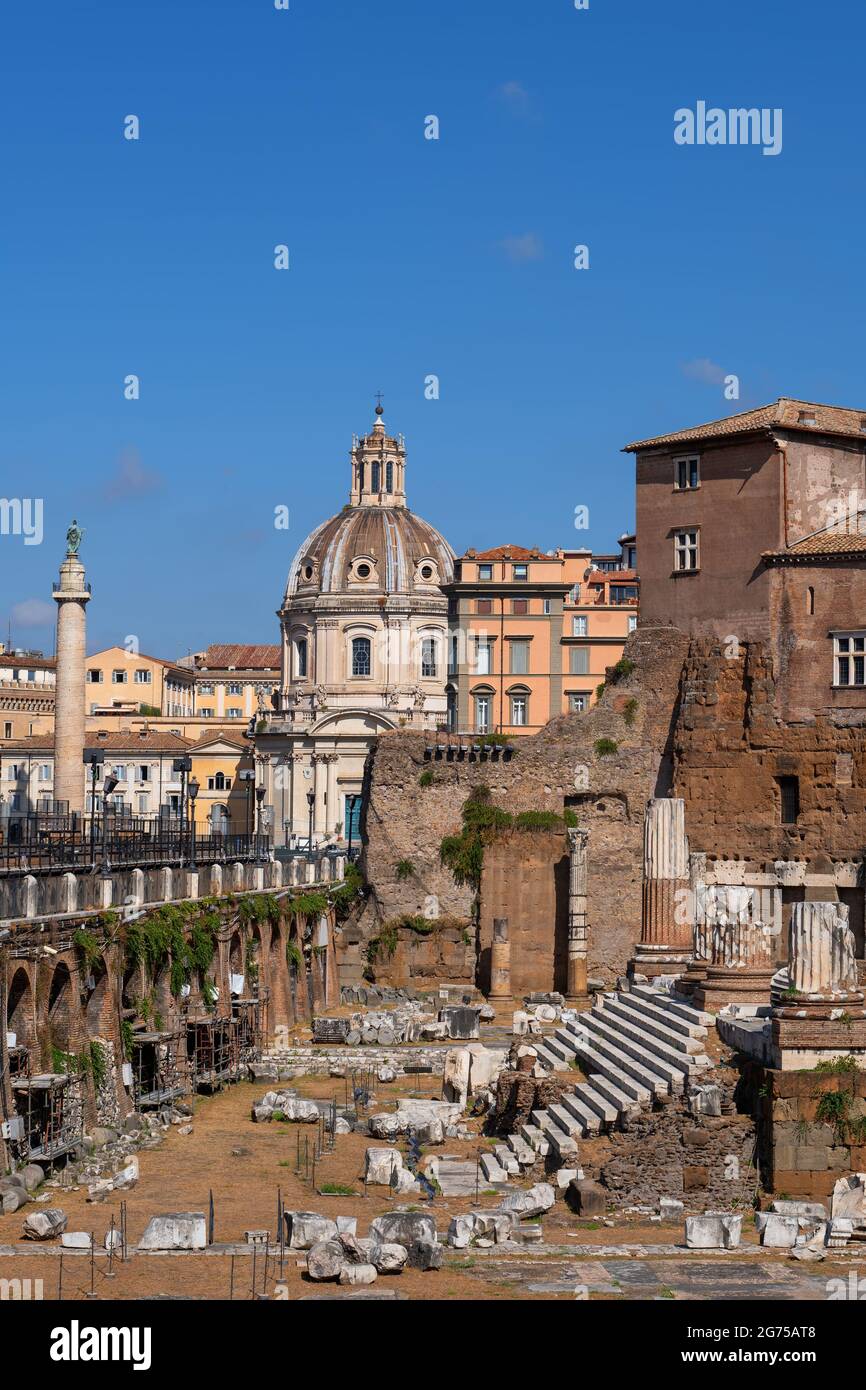 Forum of Nerva ancient ruins in city of Rome, Italy Stock Photo - Alamy
