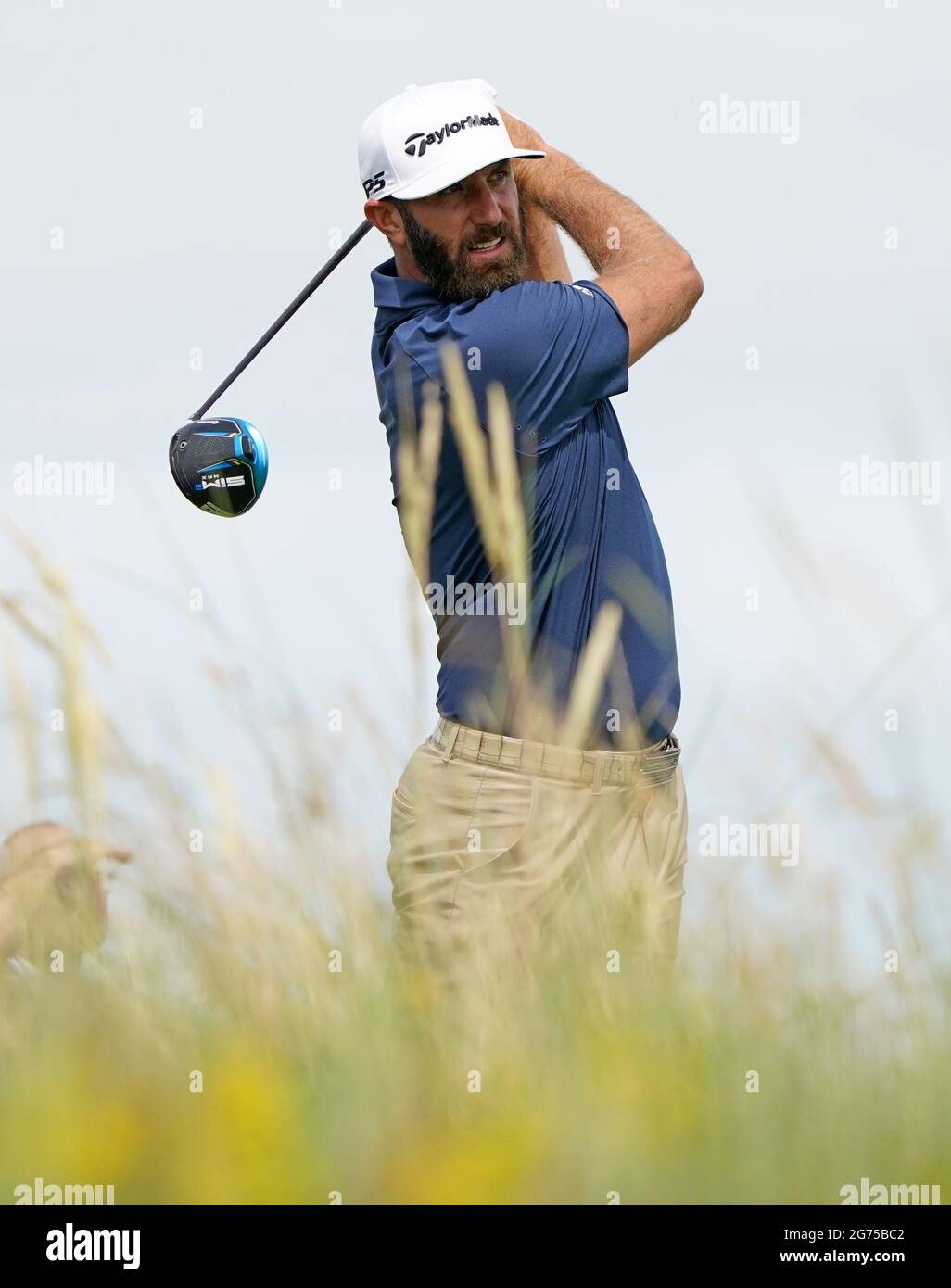 Dustin Johnson during the preview day at The Royal St George's Golf ...