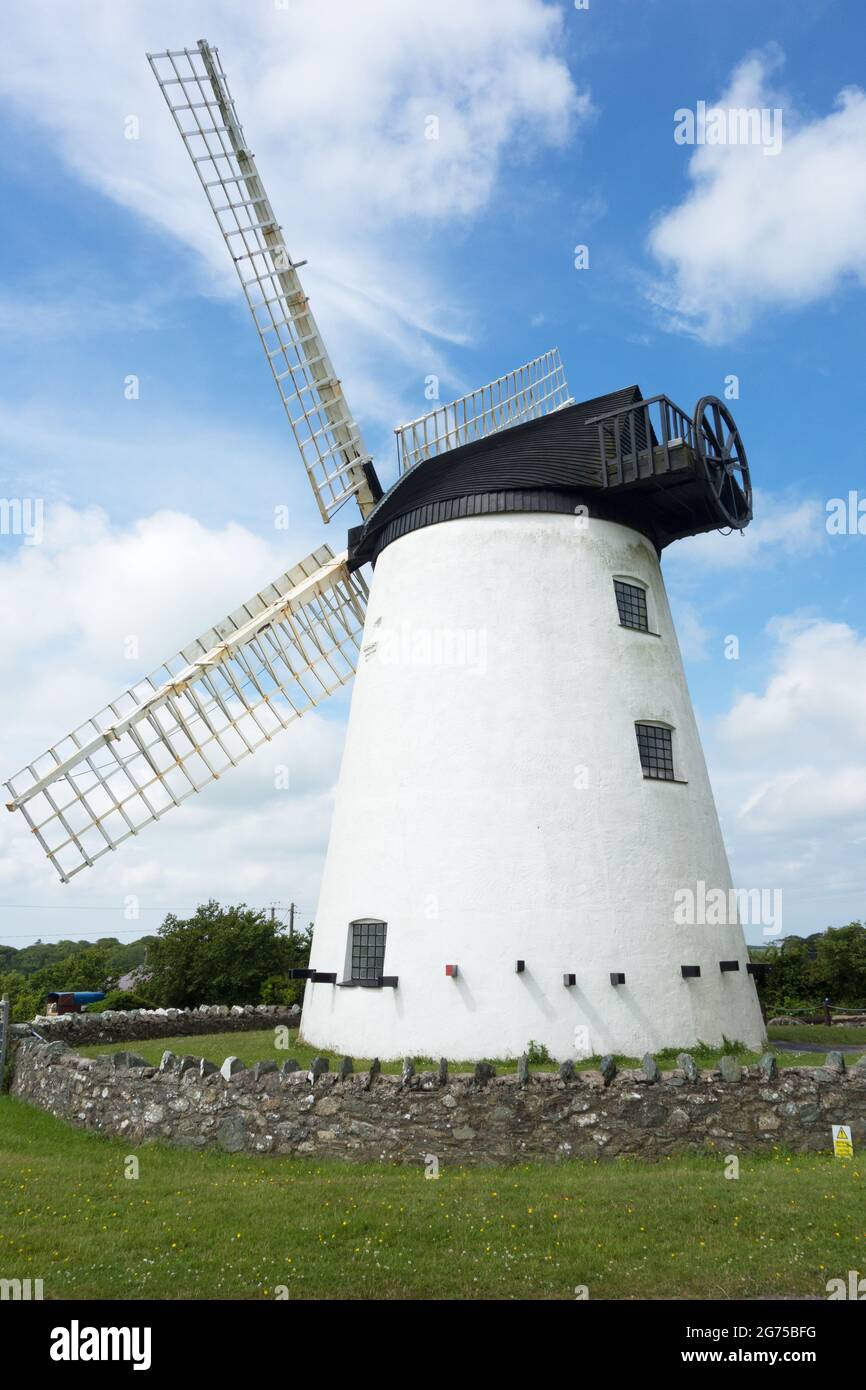 The Melin Llynon Windmill, which is the only surviving fully restored ...