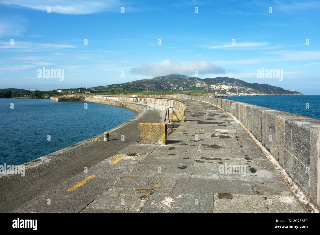 Holyhead breakwater on Holy Island Anglesey Wales, which is the longest ...