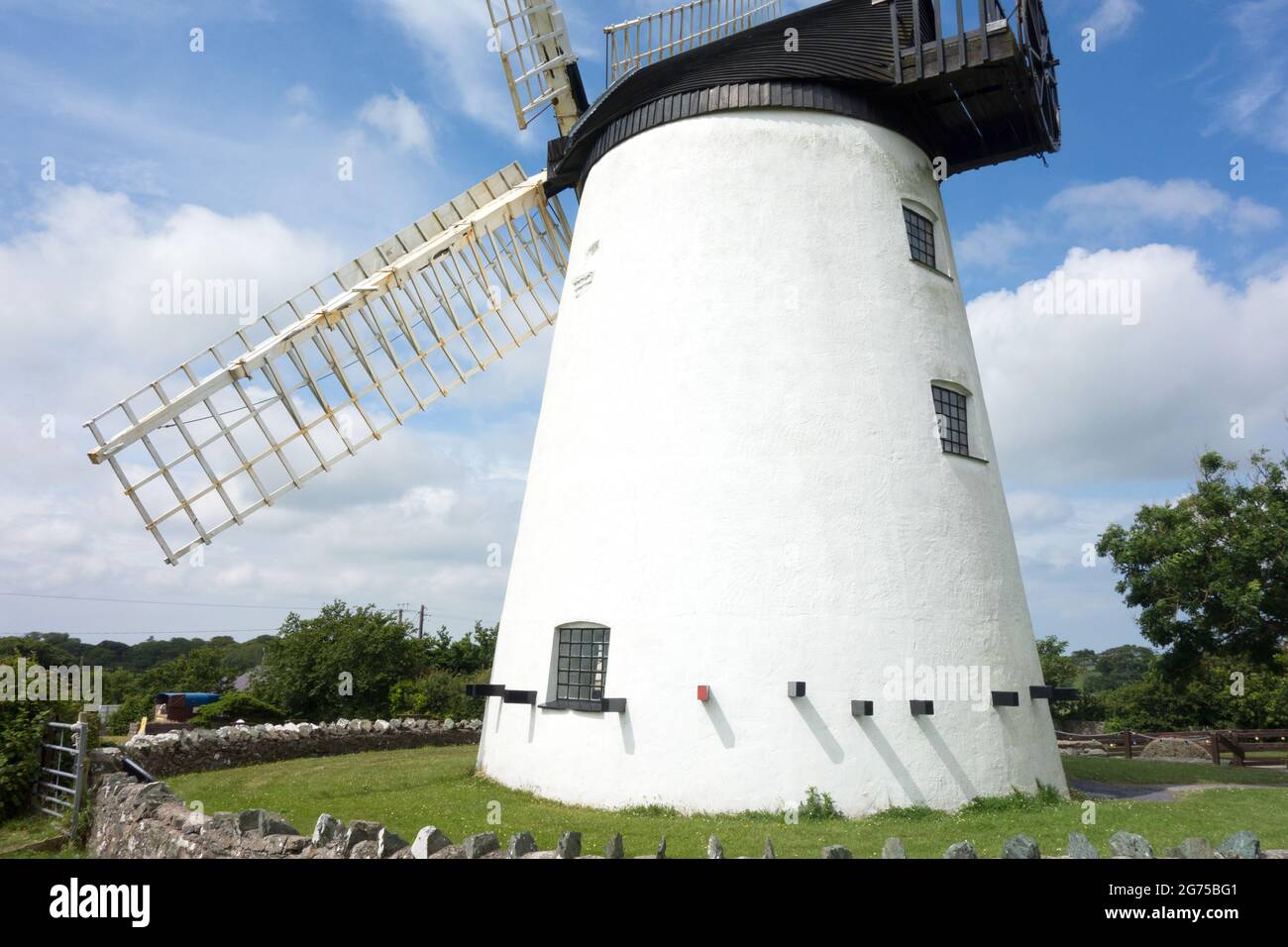 The Melin Llynon Windmill, which is the only surviving fully restored ...
