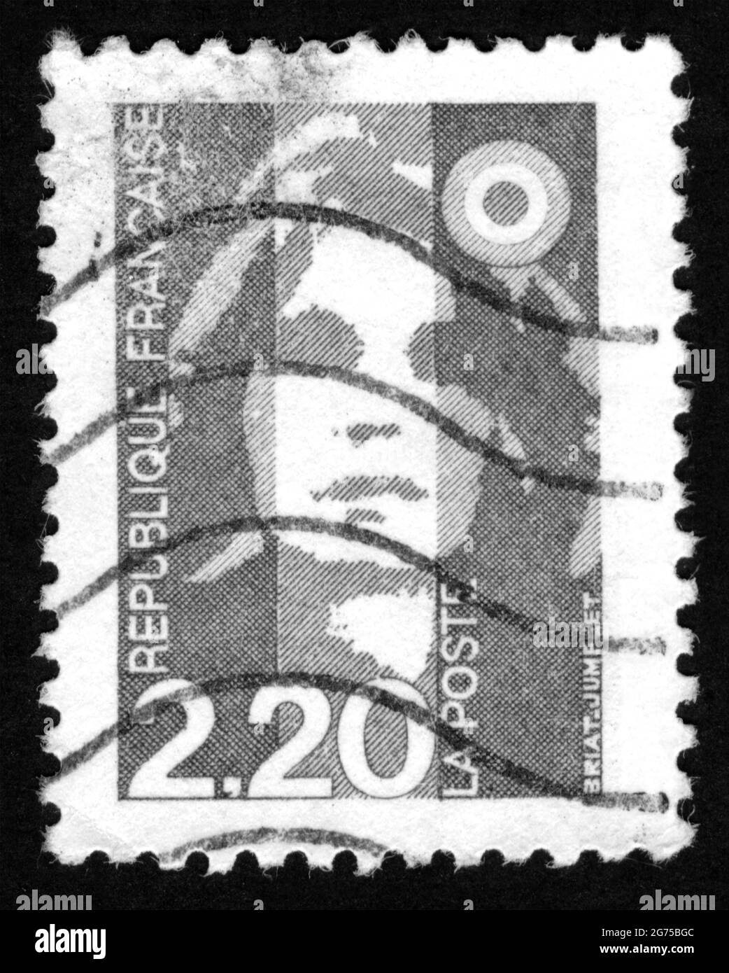 Postage stamp france Black and White Stock Photos & Images - Alamy