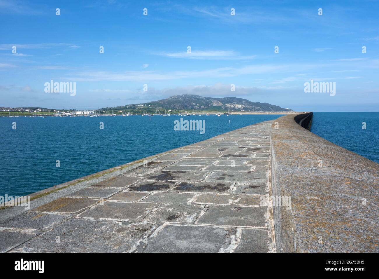 Holyhead breakwater on Holy Island Anglesey Wales, which is the longest ...