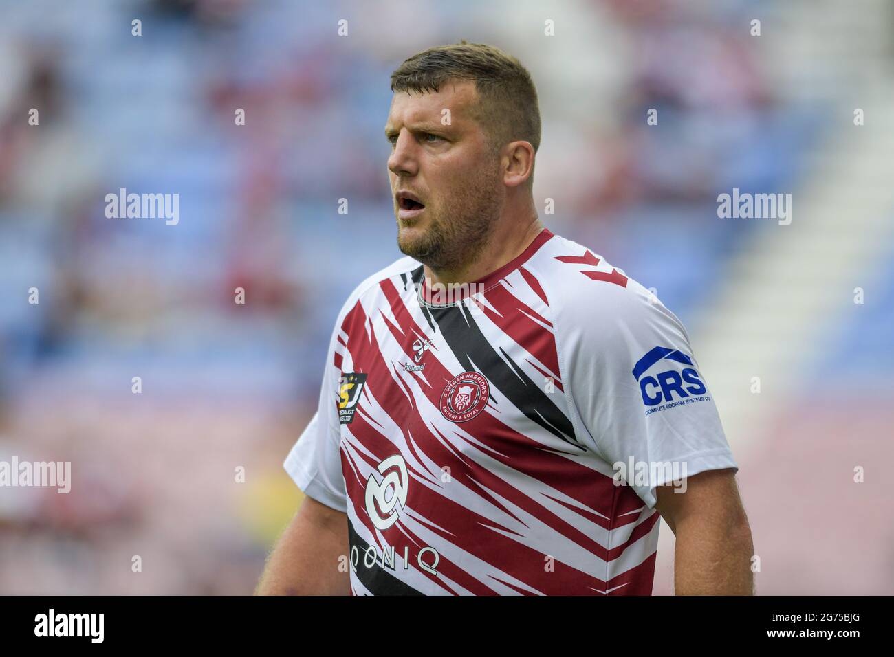 Tony Clubb (17) of Wigan Warriors during the warm up Stock Photo - Alamy