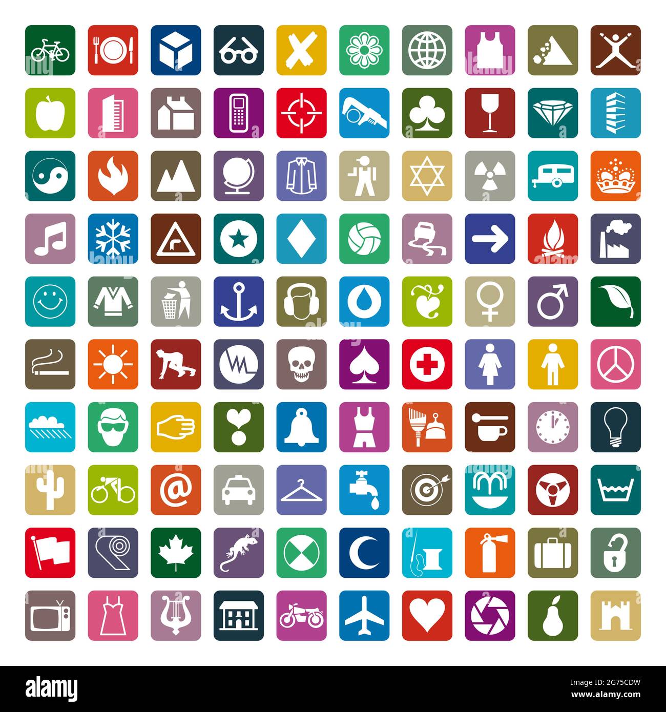 Set of various colorful pictograms Stock Vector Image & Art - Alamy