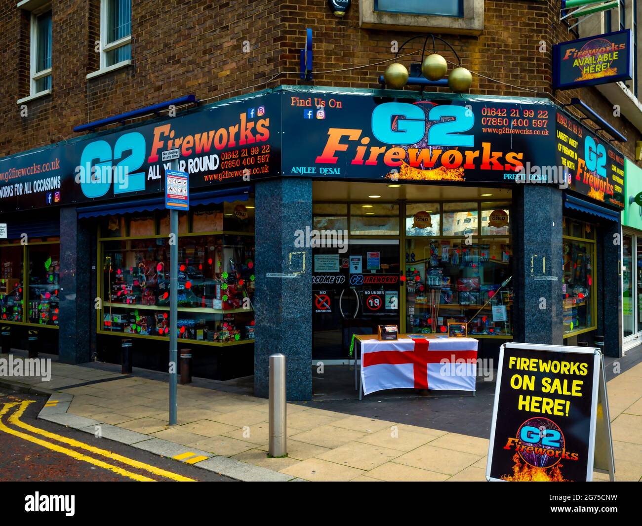 A shop called G2 Fireworks in Middlesbrough Cleveland England UK Stock ...